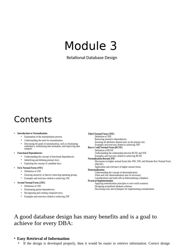 Module 3 Relational Databse Design | PDF | Data | Information ... Module 3 Relational Databse Design | PDF | Data | Information ...