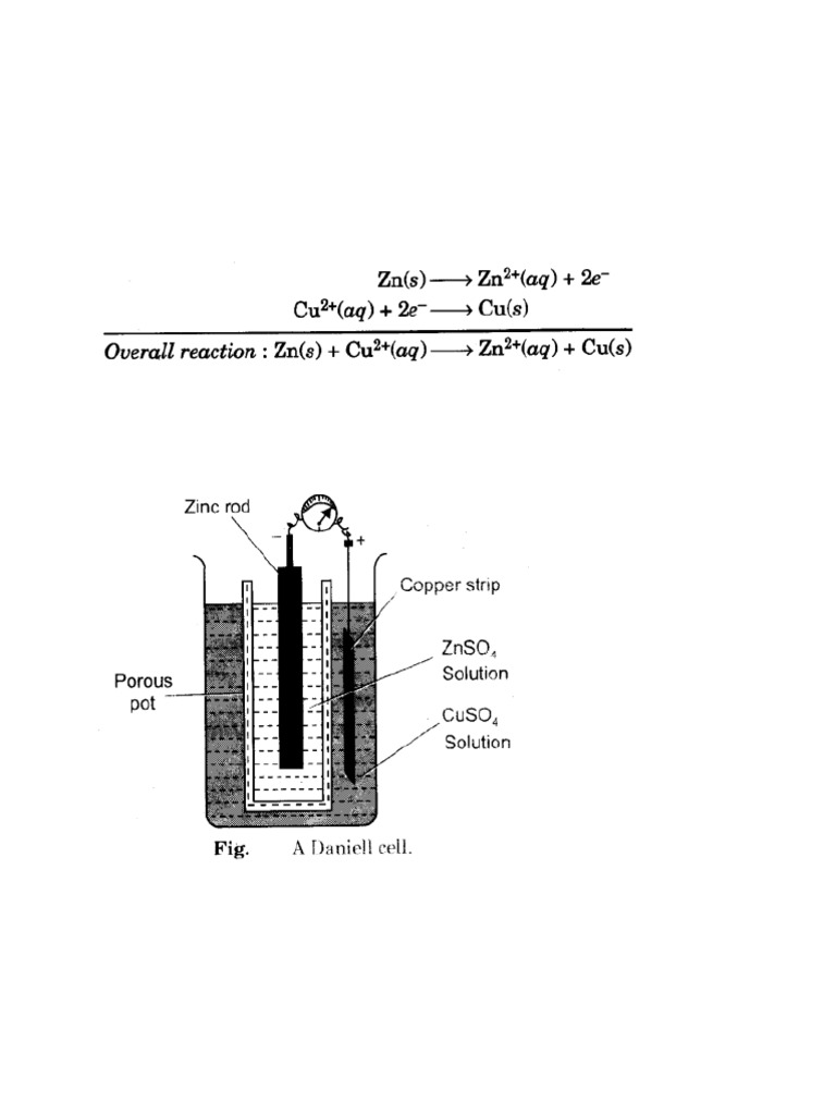 To Set Up Simple Daniell Cell & Determine Its Emf: Theory | PDF