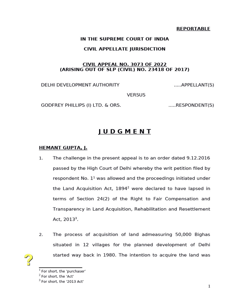 Supreme Court Land Acquisition Ruling | PDF | Judgment (Law) | Certiorari