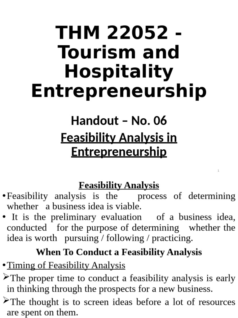 HO 06 Feasibility Analysis 2023 | PDF | Startup Company | Small Business & Entrepreneurs