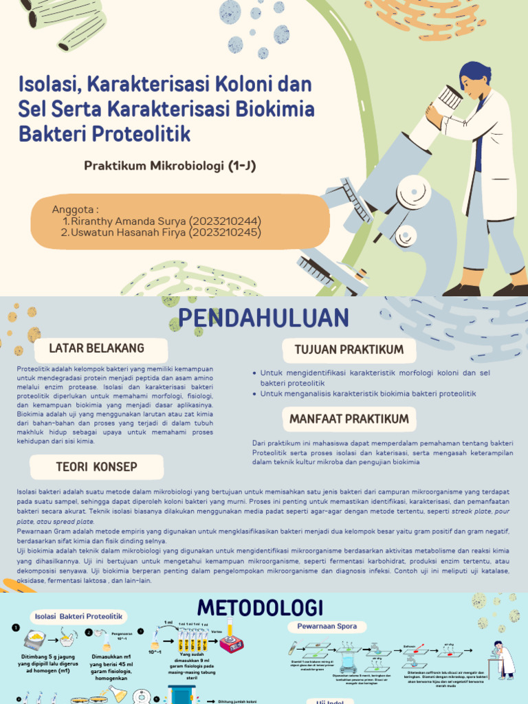 J.M1. Isolasi, Karakterisasi koloni dan Sel, Karakterisasi Biokimia ...