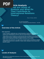 Levels of Analysis in IR Explained | PDF | International Relations ...