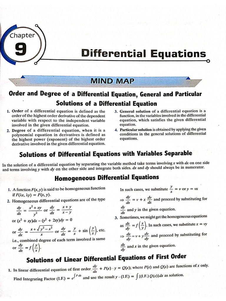 9. Differential Equations(1) | PDF