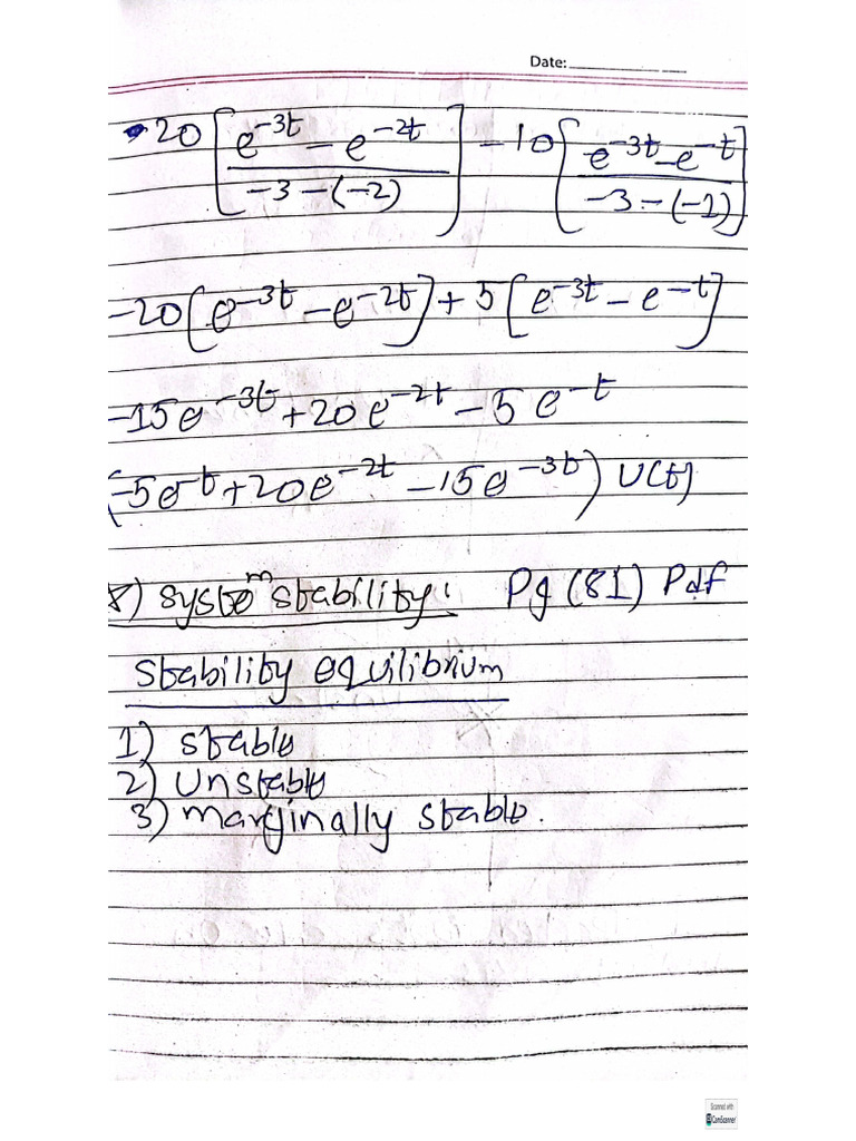 Signal and System Notes | PDF