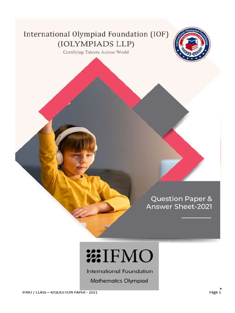 IFMO-Class-4-2021-Question-Paper maths | PDF | Mathematics