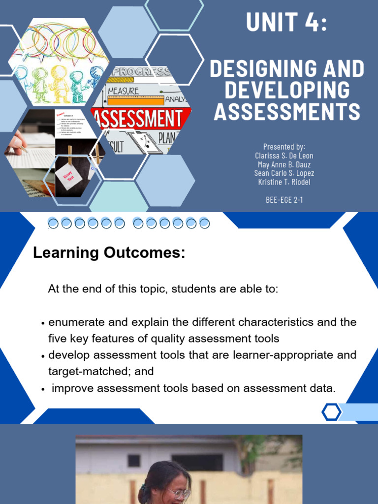 UNIT 4 Designing an Creating Assessment | PDF | Educational Assessment | Validity (Statistics)