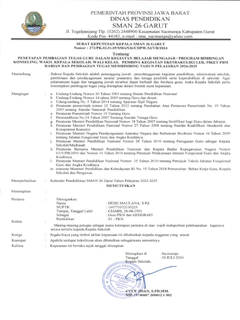 SK DEDE 2024-1 | PDF