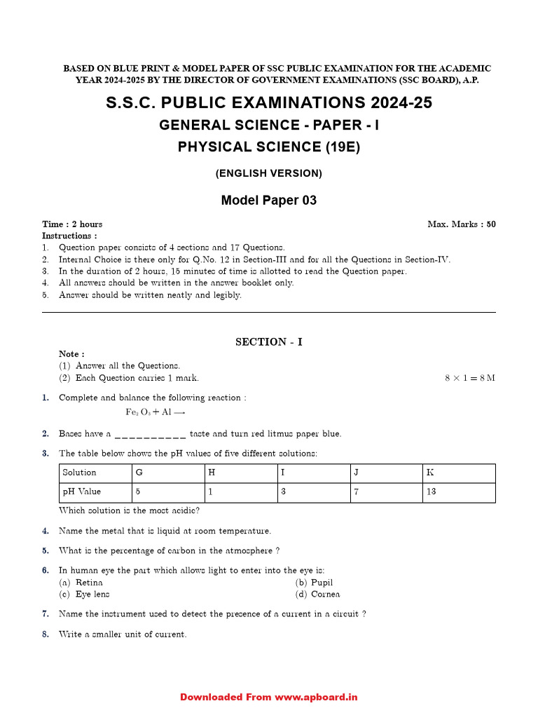 516271126-SSC GS Physical Science Model Paper-3 2024-2025 | PDF ...