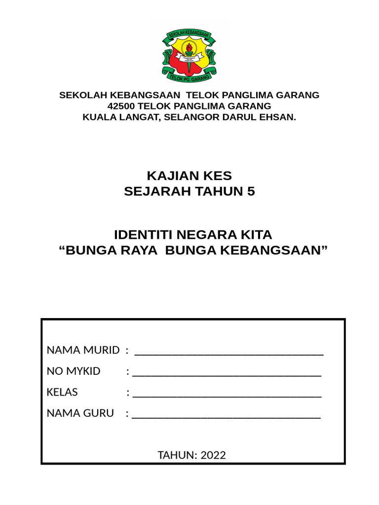 Kajian Sejarah Bunga Raya | PDF