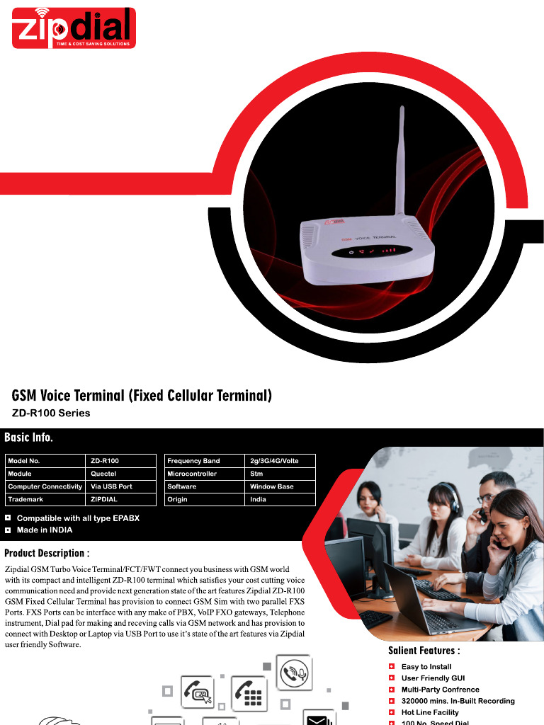Zipdial GSM FCT Device ZD R100 | PDF