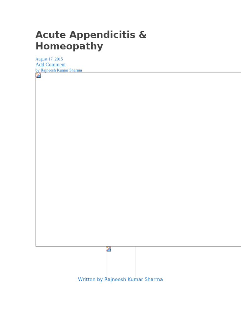 Acute Appendicitis | PDF | Medicine | Symptoms And Signs
