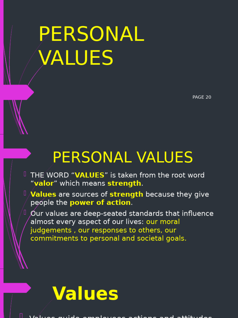 PERSONAL VALUES OM | PDF | Creativity | Innovation