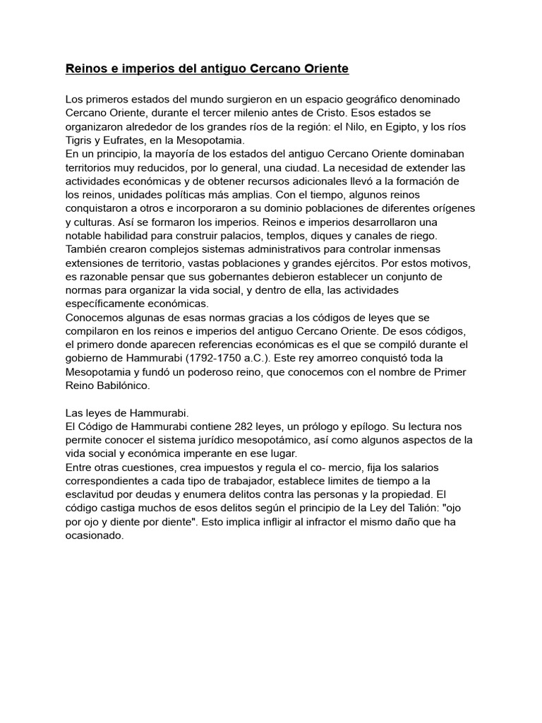 Reinos e Imperios del Antiguo Cercano Oriente | PDF | imperio Romano ...