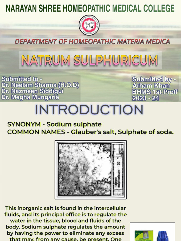 Natrum Sulph Arham | PDF