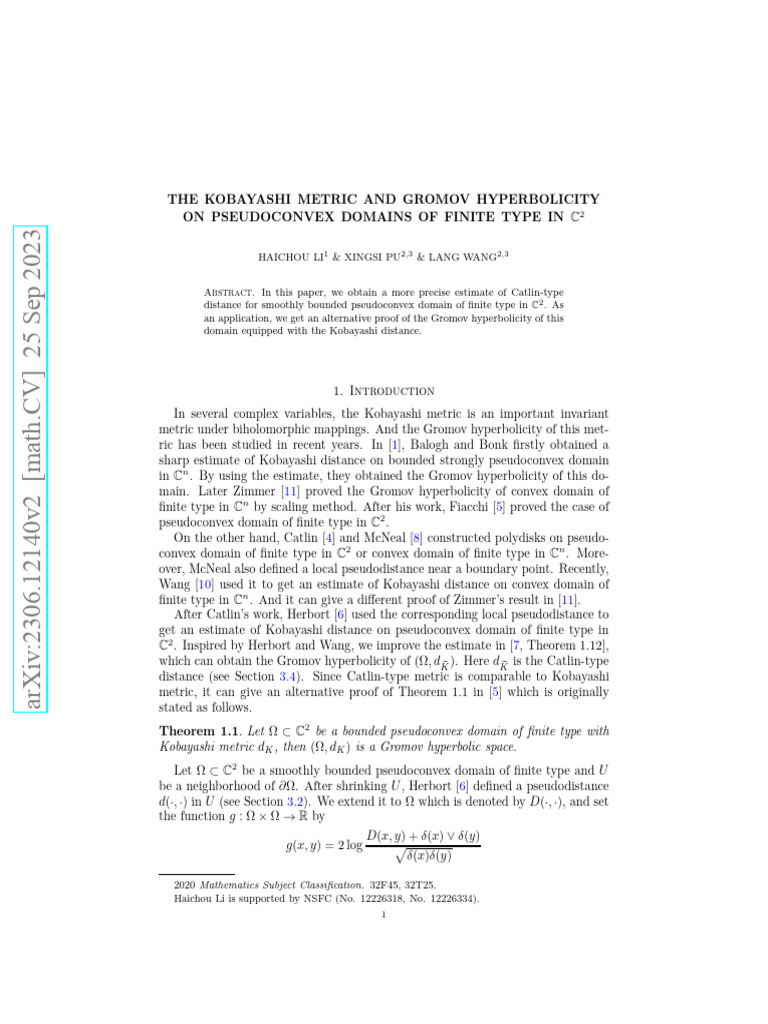 2306 | PDF | Geometry | Topology