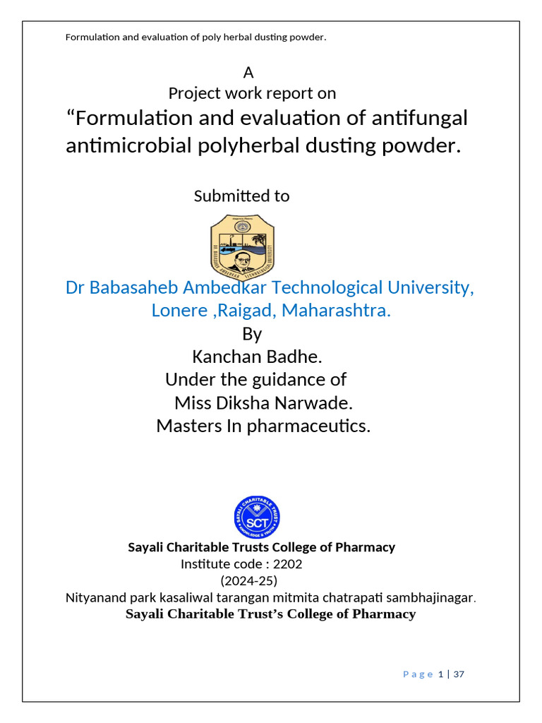 Project Work .....1 | PDF | Antimicrobial | Biosynthesis