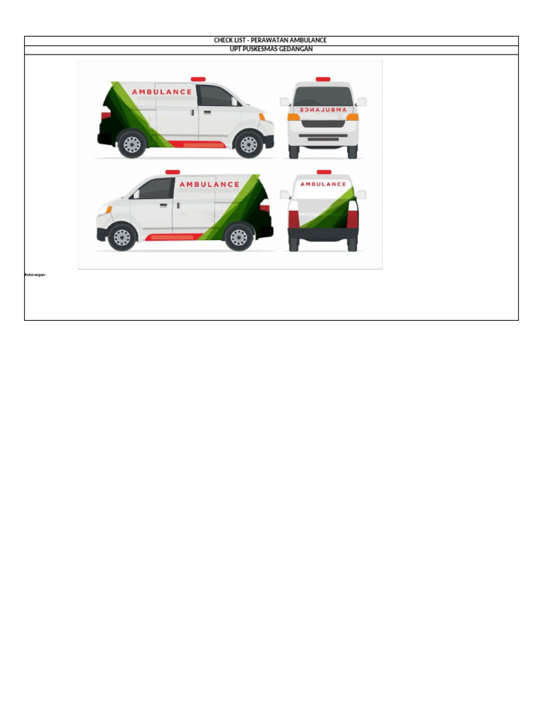 Check List Ambulance Edit | PDF