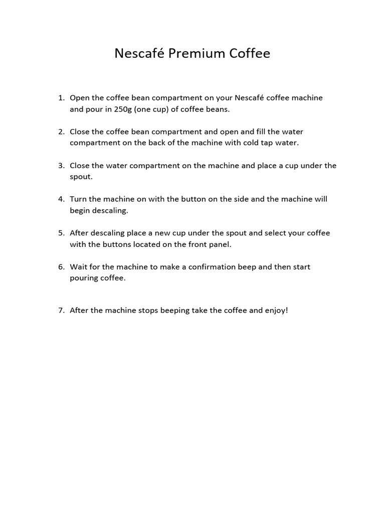 Nescafé Premium Coffee | PDF
