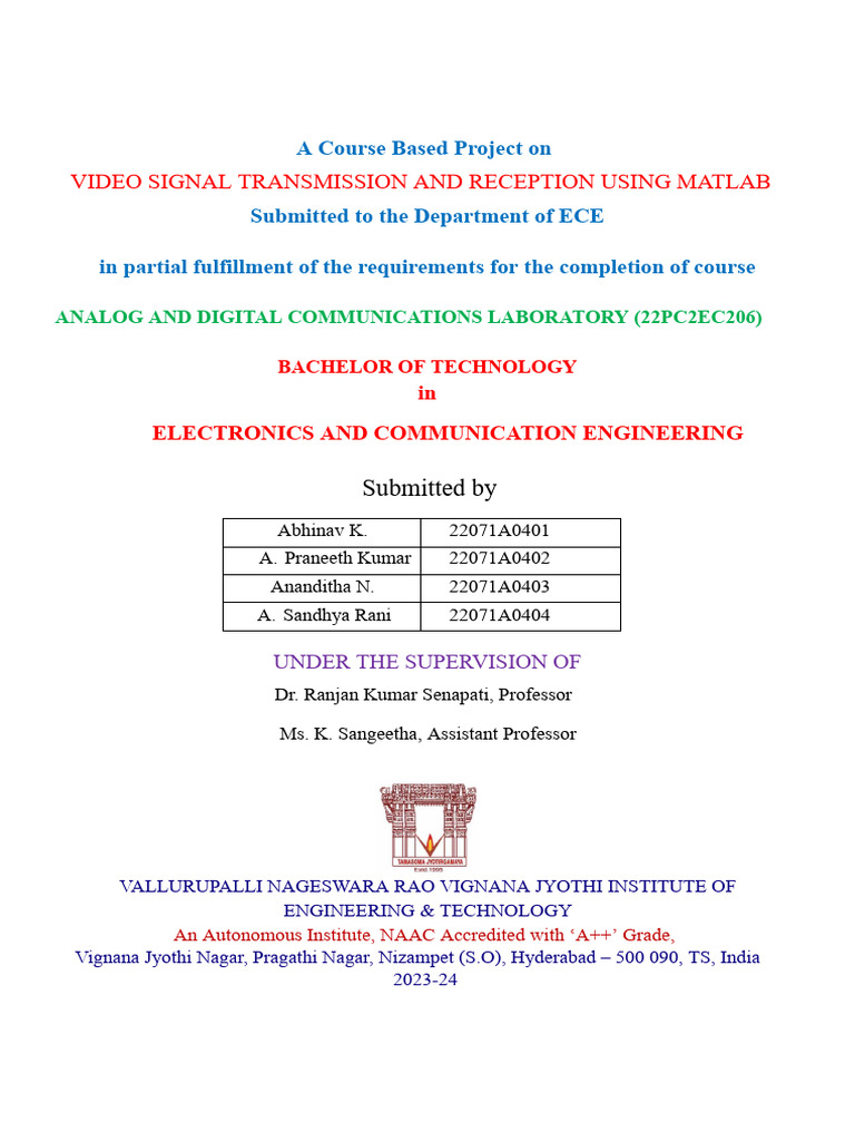 1,2,3,4 - Adc CBP Report | PDF | Modulation | Signal To Noise Ratio