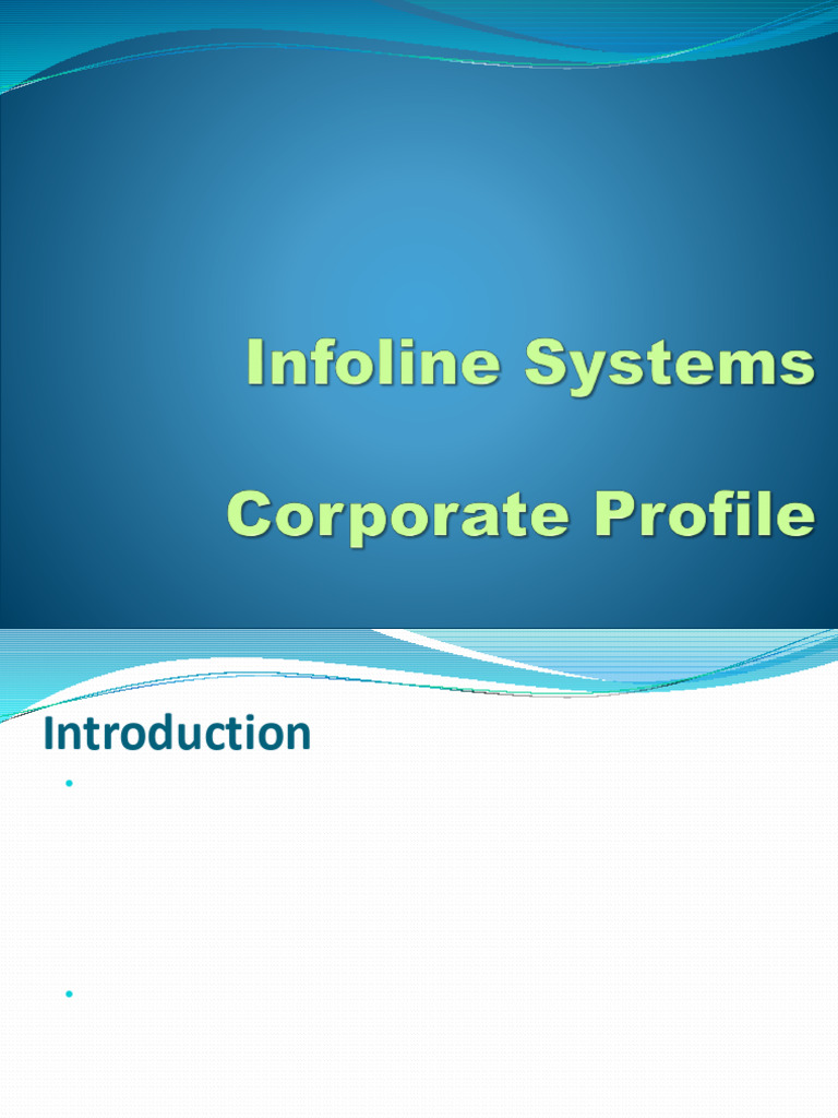 Infoline - Presentation | PDF | Computing