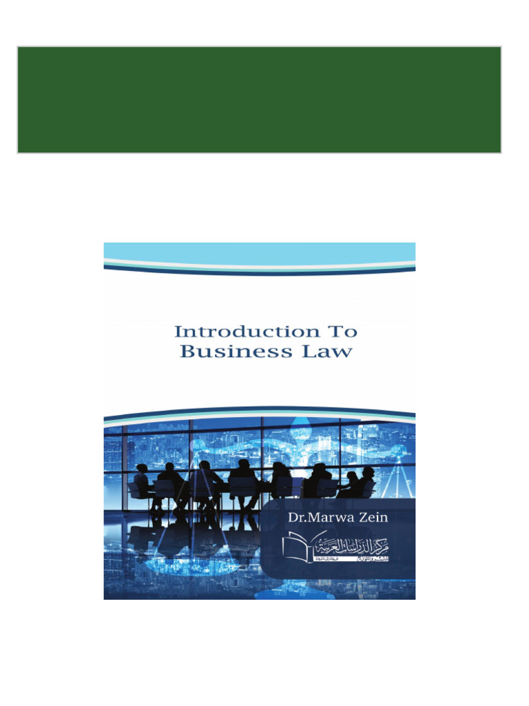 Instant download Introduction to Business Law Dr.Marwa Zein pdf all ... Instant download Introduction to Business Law Dr.Marwa Zein pdf all ...