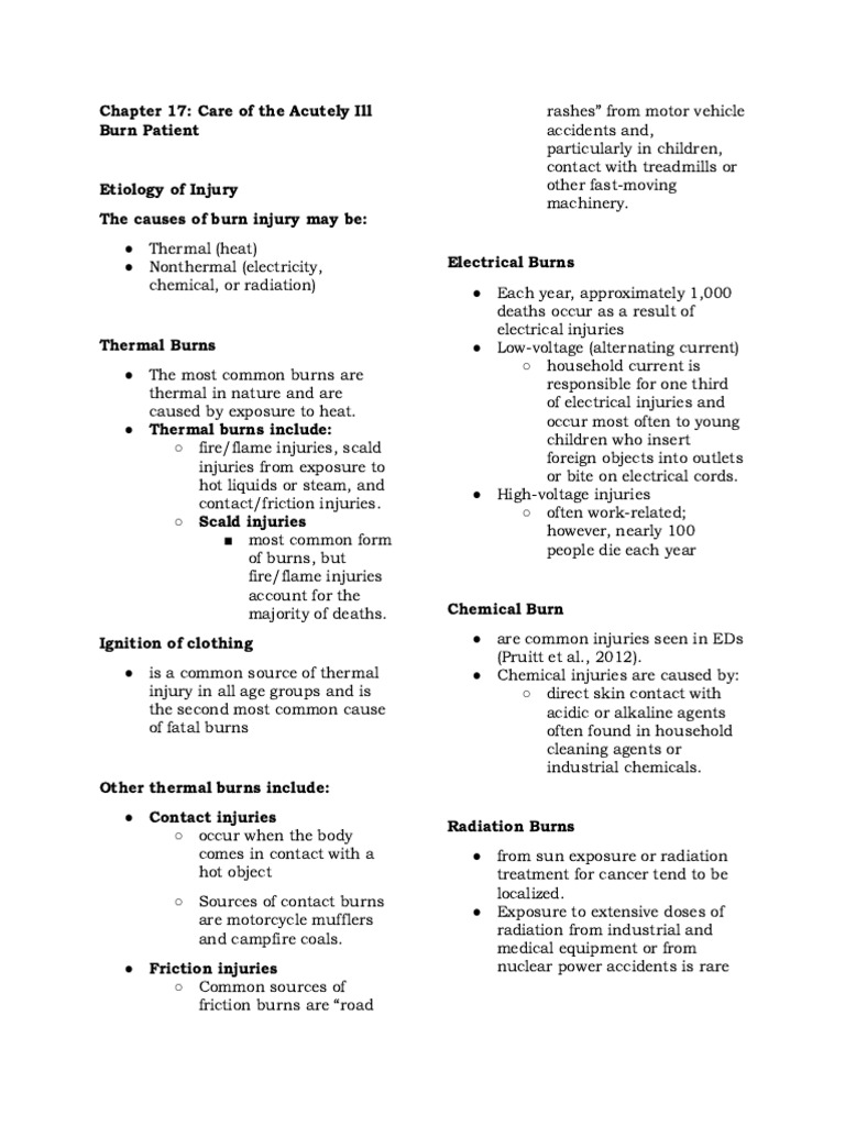 Chapter 17&18&19.pdf | PDF | Sepsis | Burn