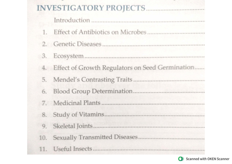 Biology Investigatory Project | PDF