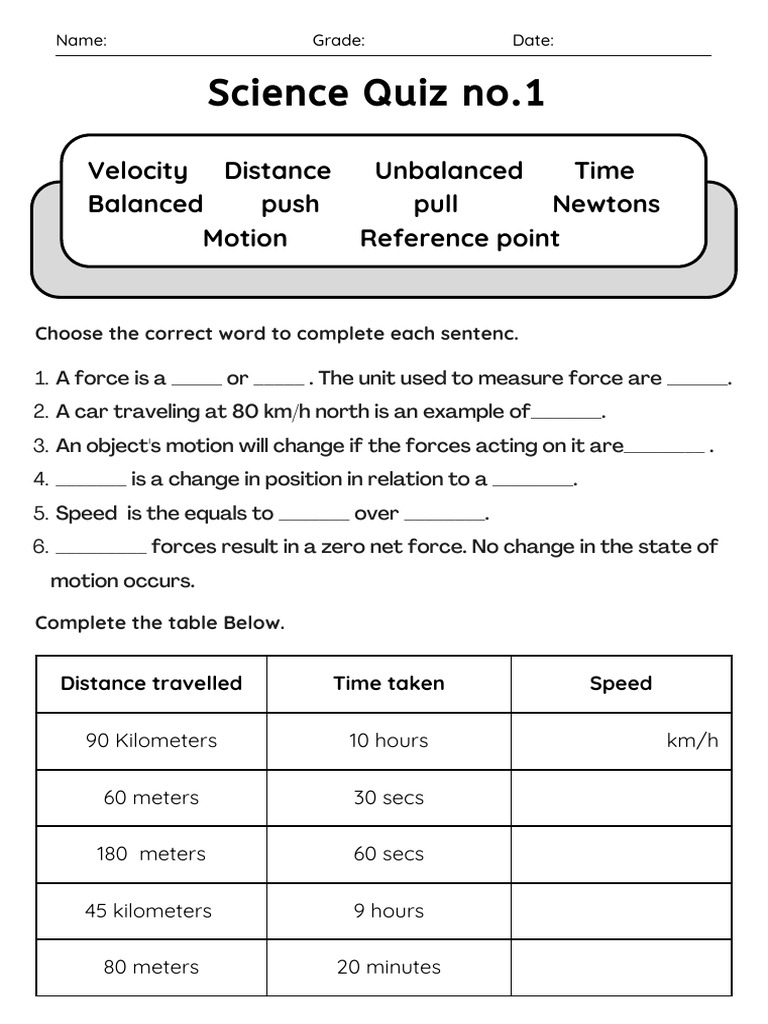 Animals Multiple Choice Quiz Worksheet in Colorful Simple Style | PDF ...