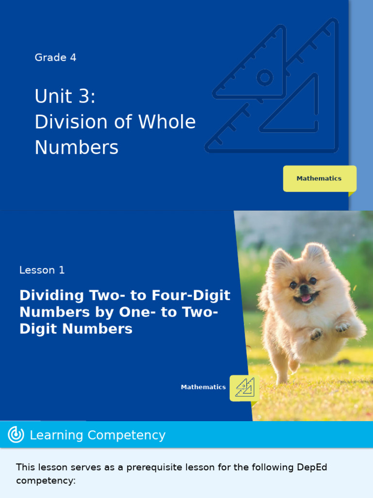 Gr4 Q1 - Ch3 Lesson 1 | PDF | Division (Mathematics) | Arithmetic