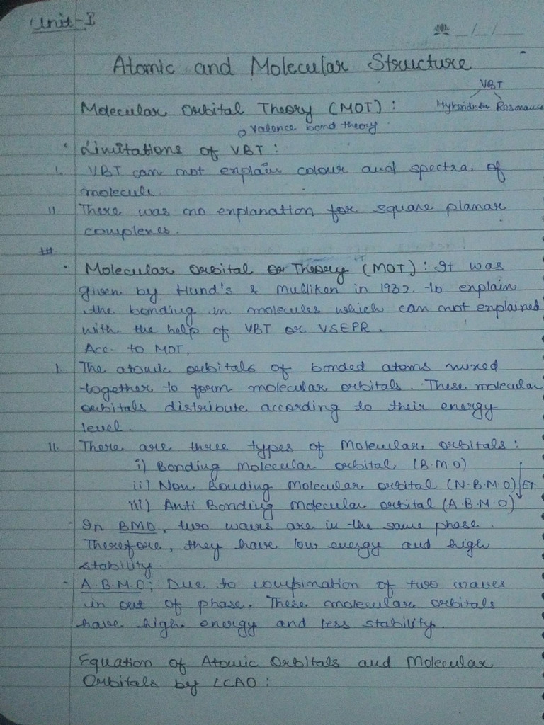 Atomic and Molecular Structure (2) | PDF