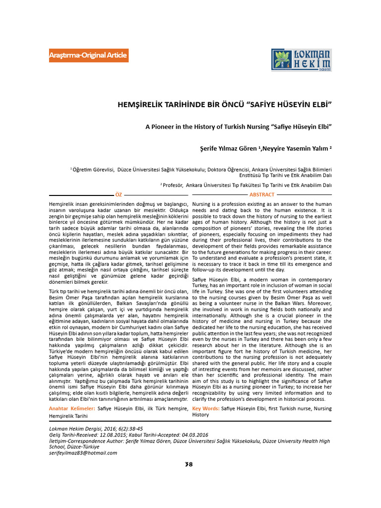 Hem Irelik Tarihinde Bir NC Safiye H Seyin Elbi (#523722) - 643739 | PDF