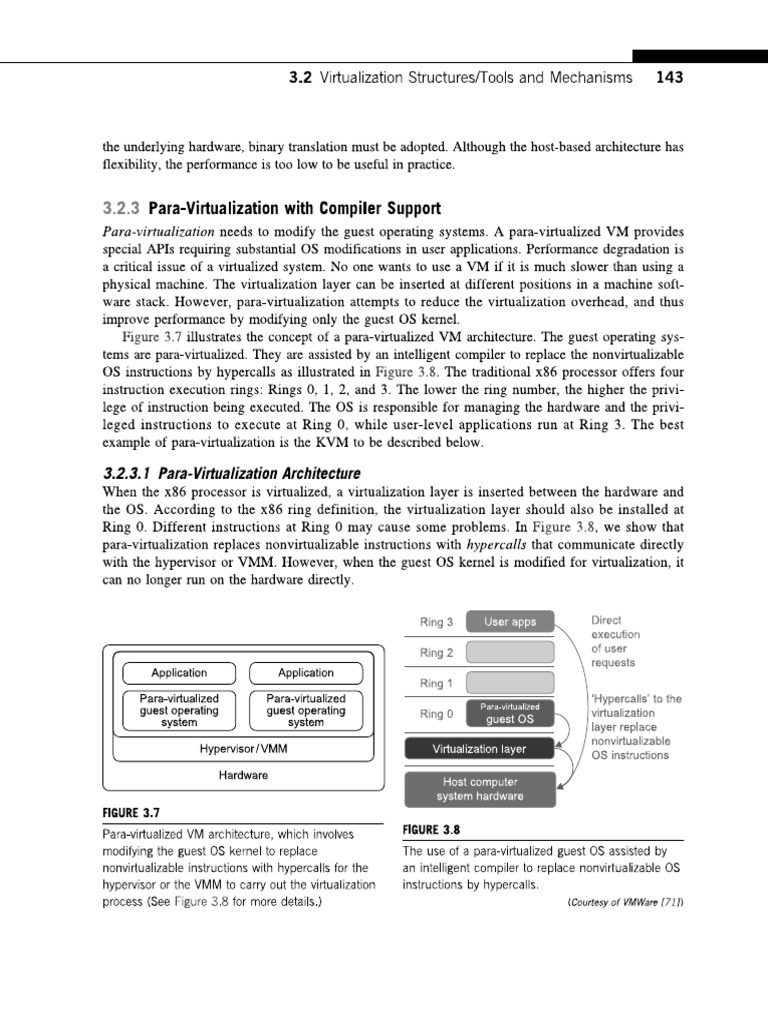 Para-Virtualization Architecture cloud | PDF