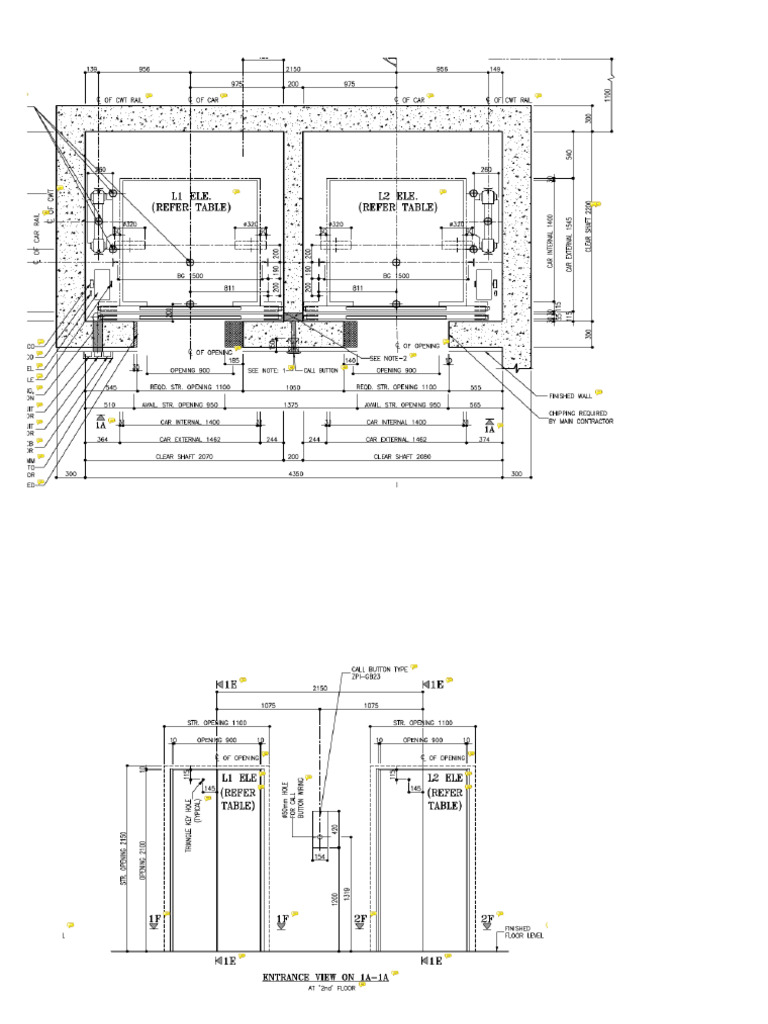 Elevator Layout Drawings | PDF