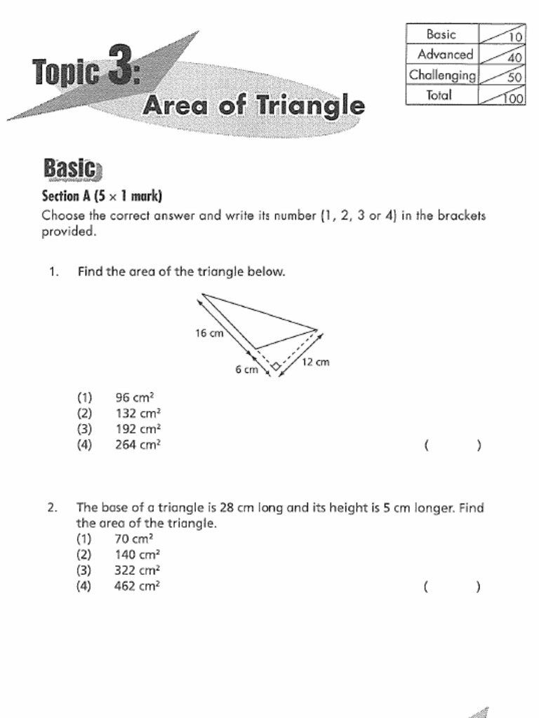 3 Area of a Triangle | PDF