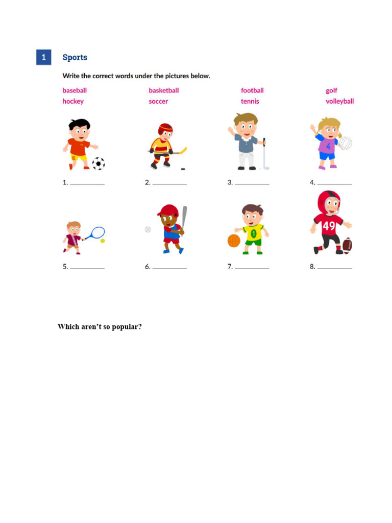 SPORTS AND GAMES TOPIC | PDF | Sports