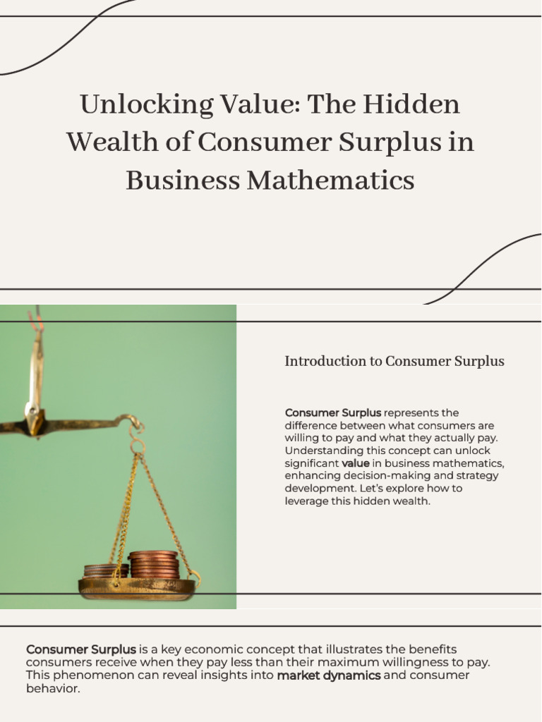 Slidesgo Unlocking Value The Hidden Wealth of Consumer Surplus in ...