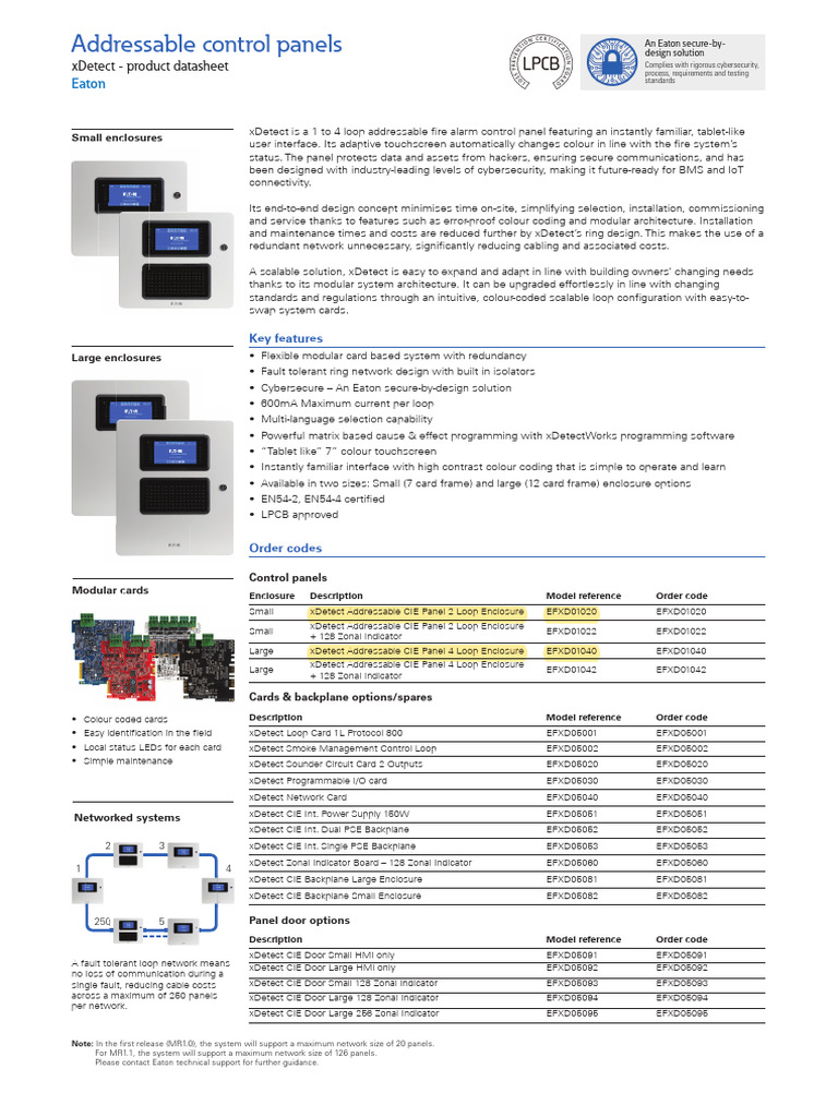 eaton-fire-xdetect-panel-datasheet-td450173en-en (1) | PDF | Power Supply | Computer Science