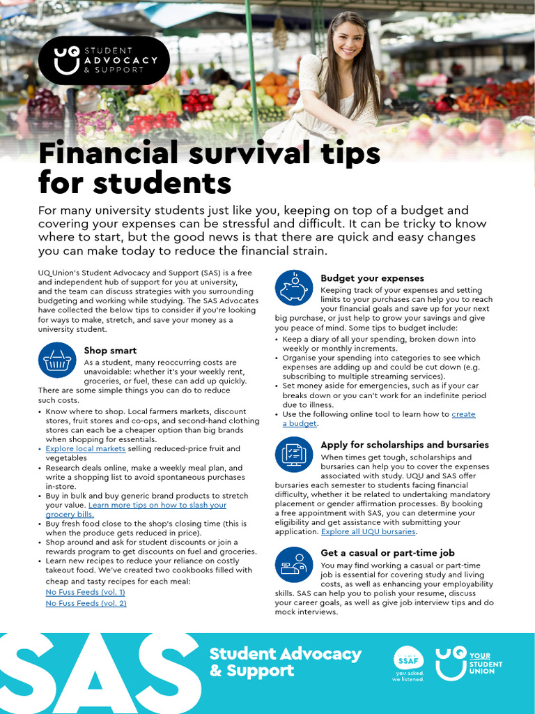 UQU - SAS - Financial Survival Tips For Students | PDF | Economies