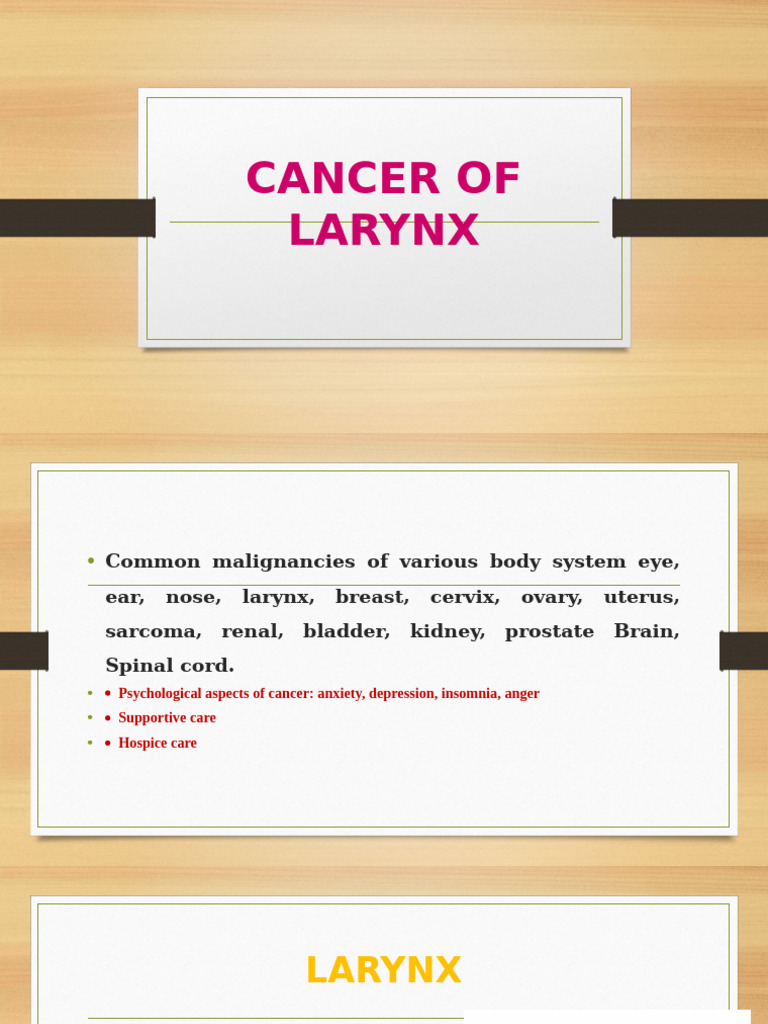 ca larynx 2 | PDF | Larynx | Cancer