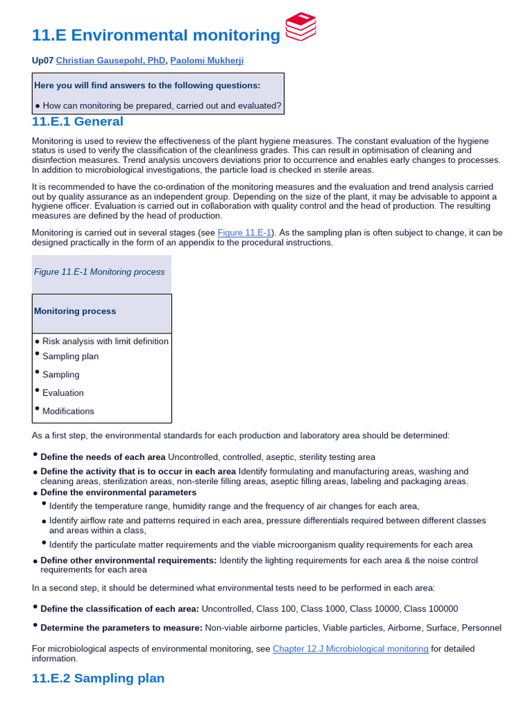 11.E Environmental Monitoring | PDF