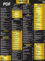 Fireroom Restaurant Menu Overview | PDF | Sushi | French Fries