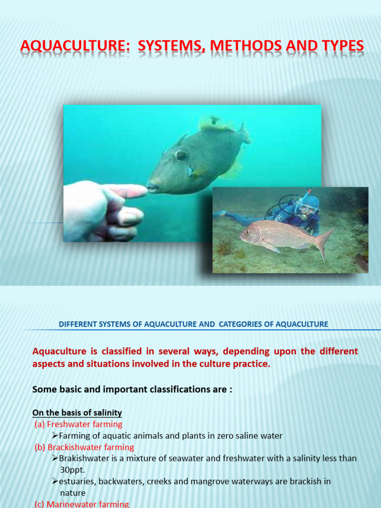 Different-systems-of-Aquaculture | PDF | Aquaculture | Agriculture