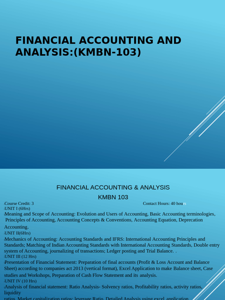 PPT-FAA-KMBN-103 | PDF | Debits And Credits | Equity (Finance)