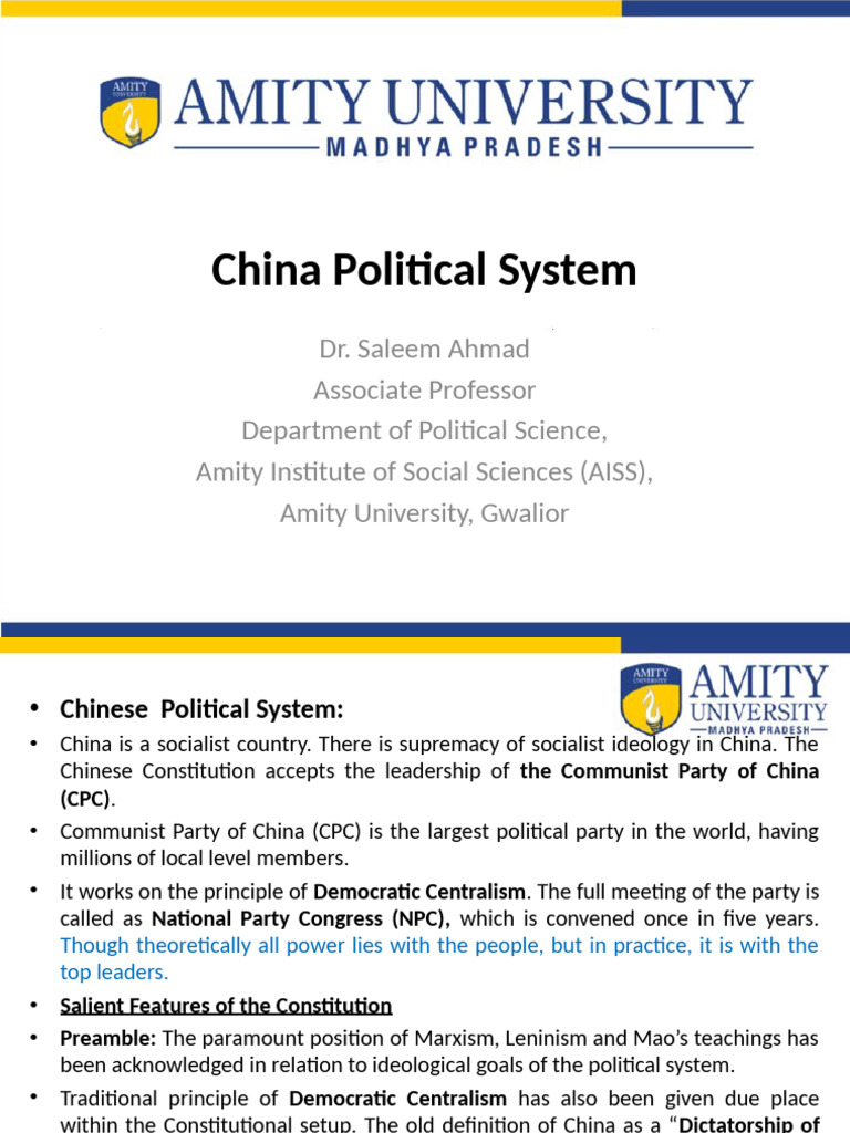 China Political System | PDF | Communism | United States Congress