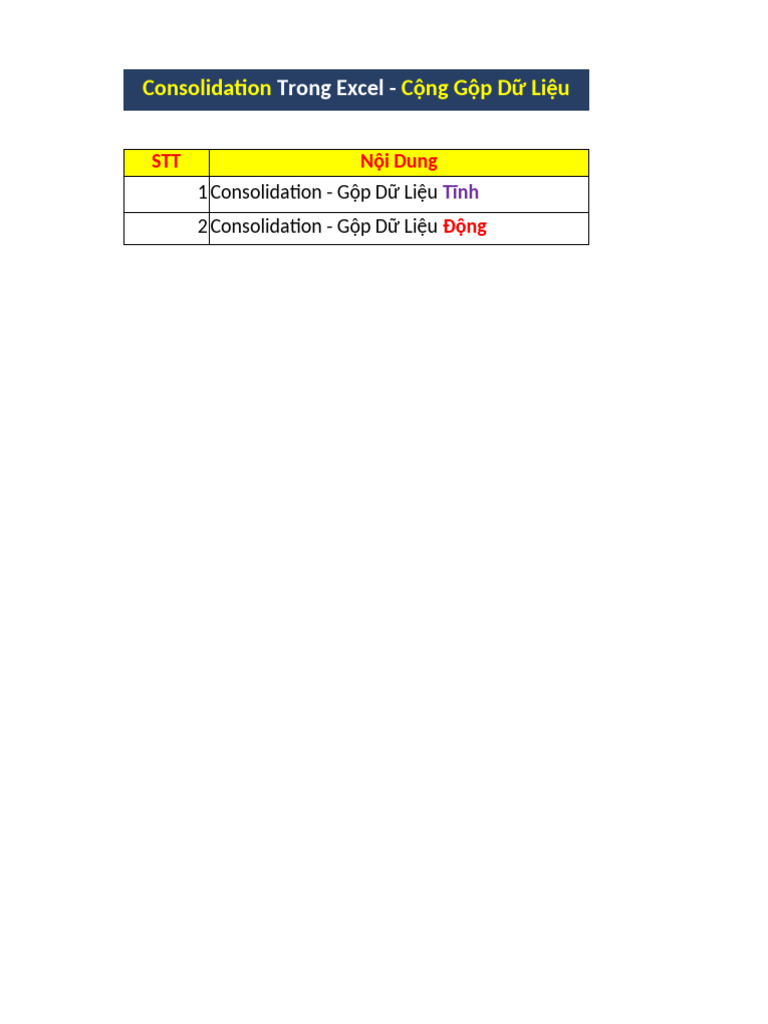 Consolidation Trong Excel Pdf 0564