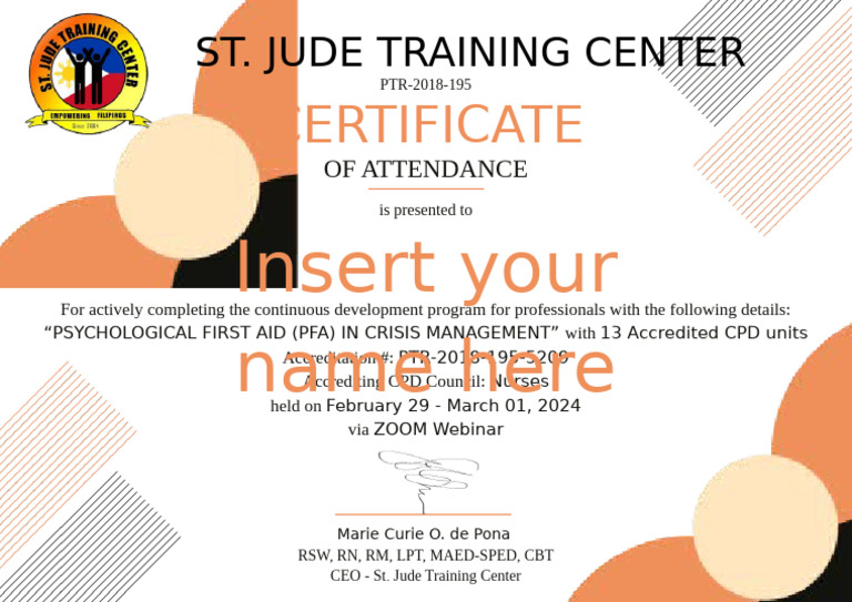 Pfa Nurses E-Certificates | PDF