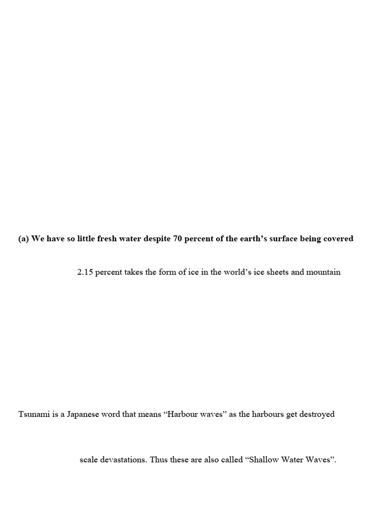Water Homework Question Answer | PDF | Oceans | Water
