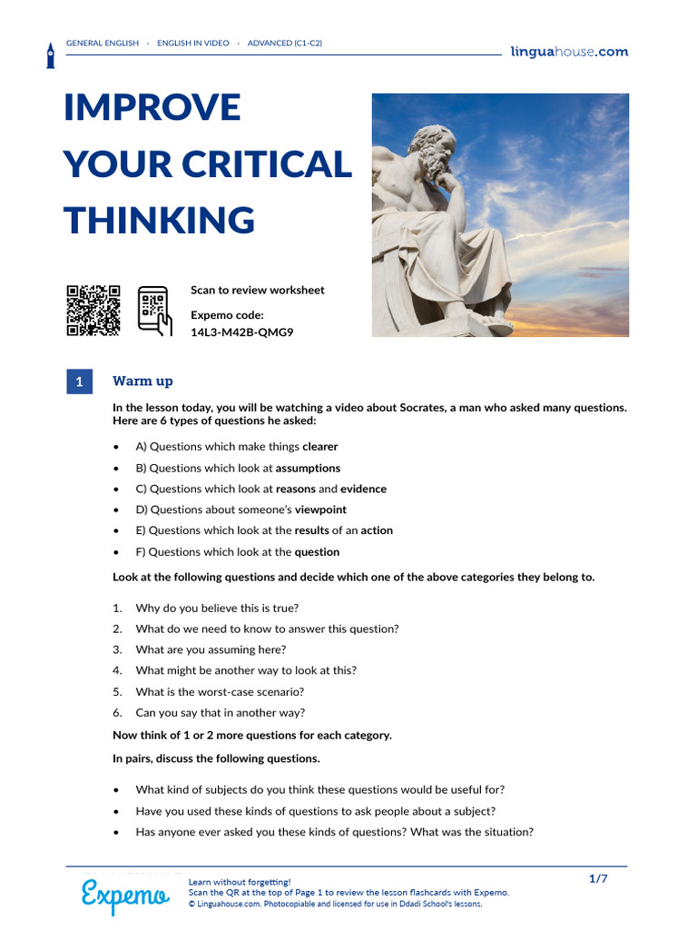 improve-your-critical-thinking-british-english-teacher | PDF | Socrates ...