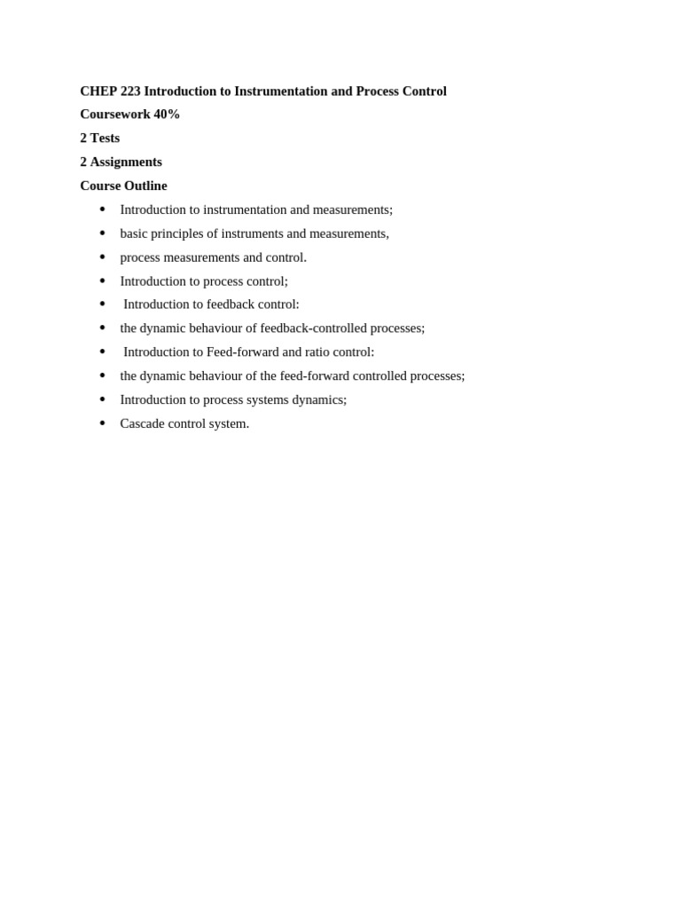 Course Outline | PDF