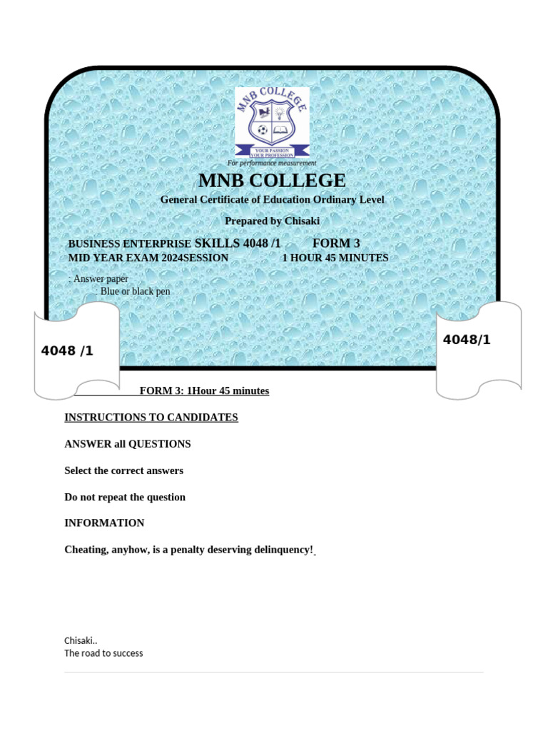 Bes Final Midyr P1 F3 2024 | PDF